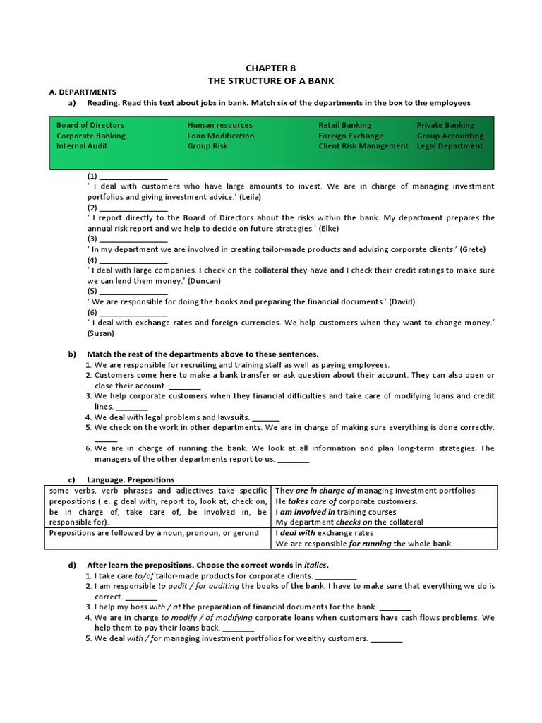Understanding Bank Structure and Roles | PDF | Banks | Debit Card