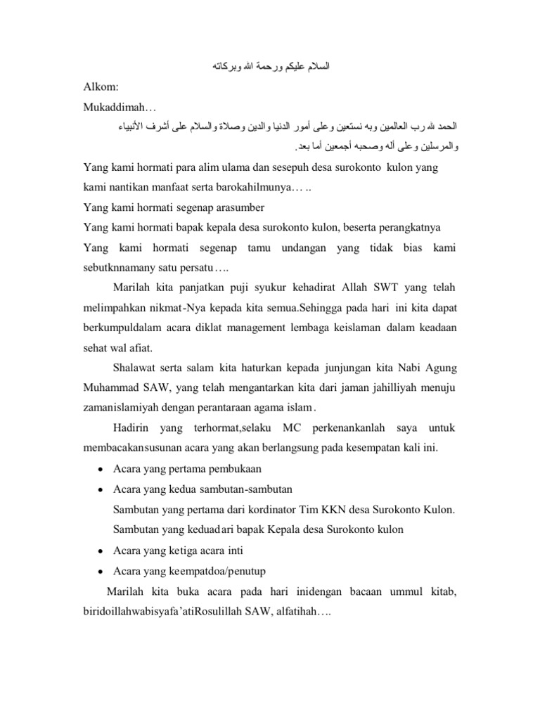 Protokoler MC Seminar | PDF | Kajian Bahasa Asing