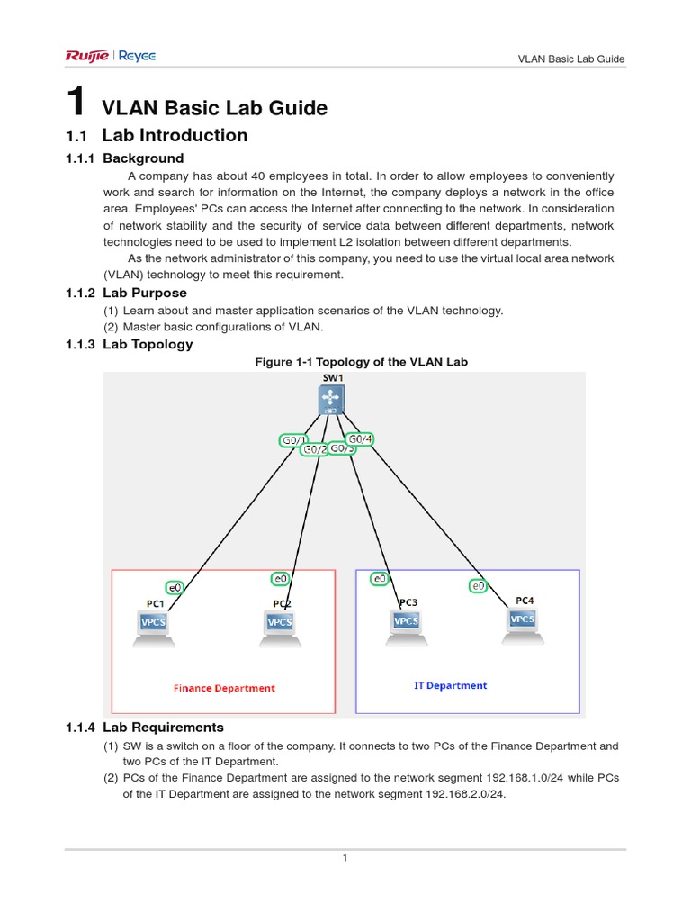 VLAN Lab Guide | PDF | Computer Network | Computer Engineering