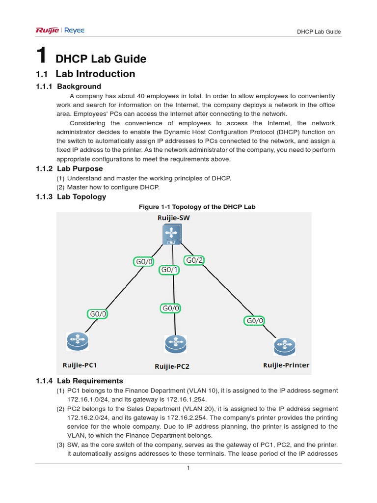 7.DHCP Lab Guide | PDF | Ip Address | Computer Network