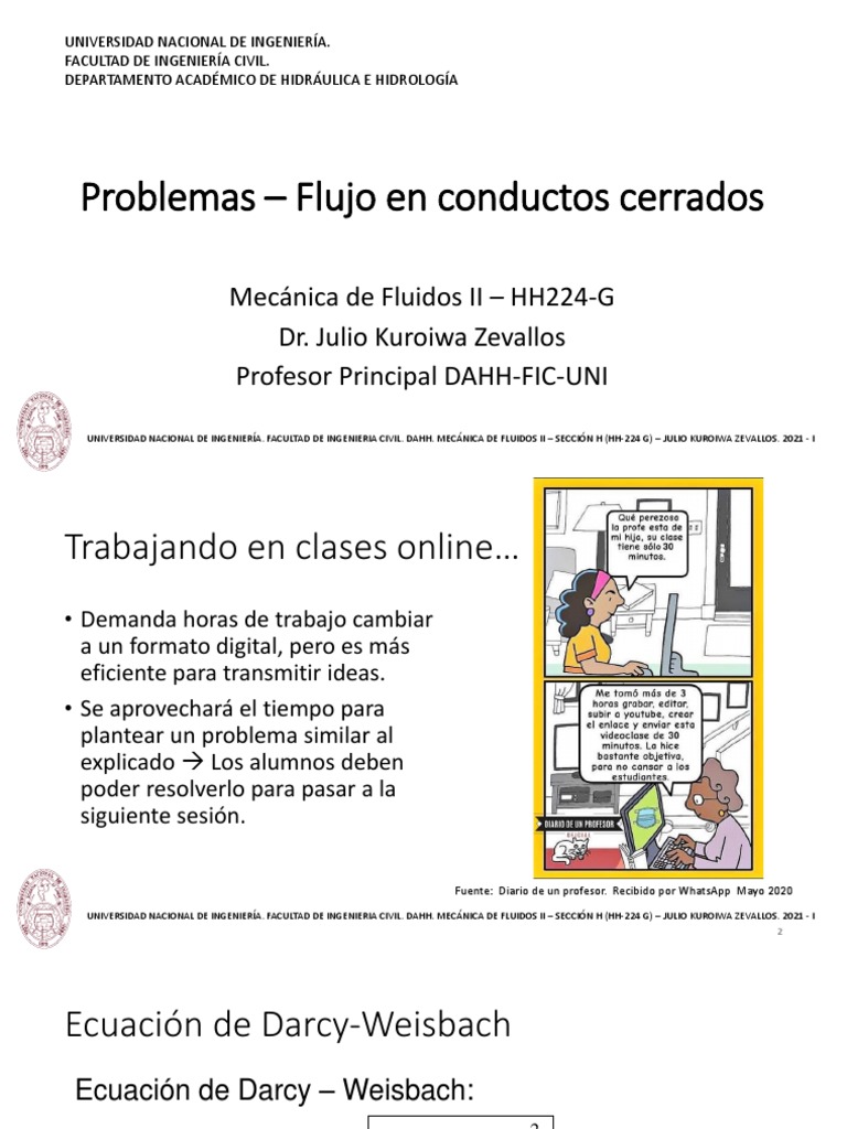 03B - Problemas de Conductos Cerrados - RevC1 | PDF | Ingeniero civil ...