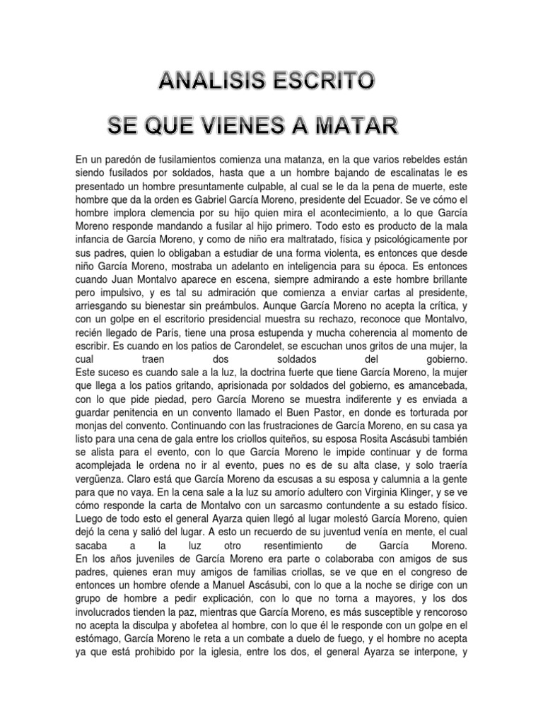 Analisis Escrito | PDF