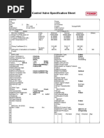 Control Valve Data Sheet | PDF | Valve | Actuator