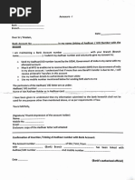 Aadhar-Link - With Bank Account Form | PDF