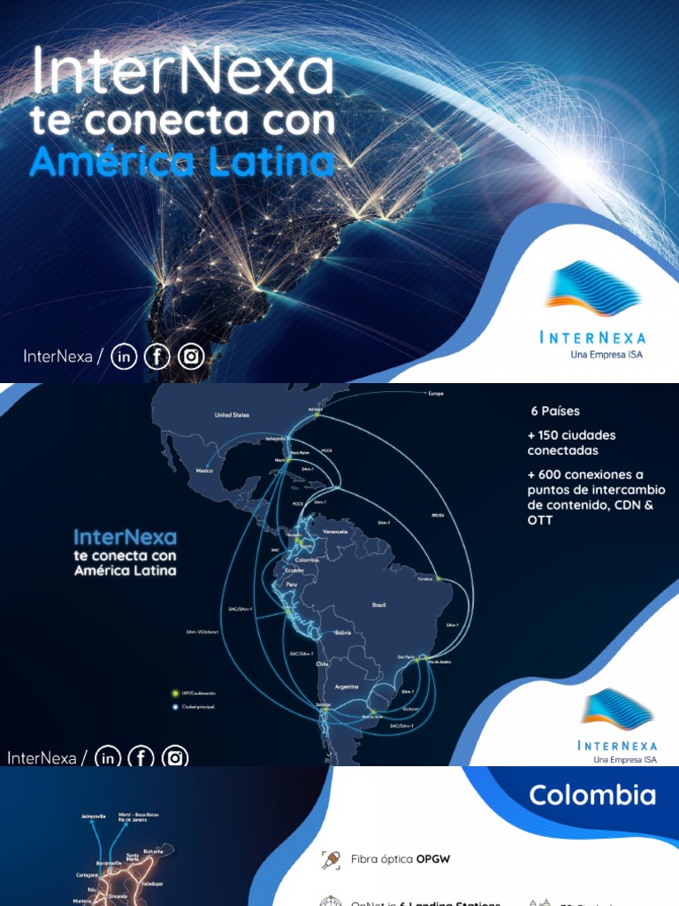 InterNexa Te Conecta Con Latam - Cobertura Colombia | PDF