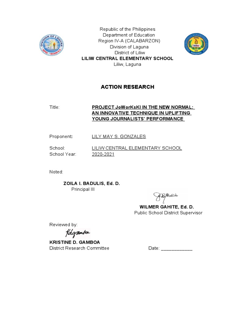 AR - LILY-MAY-S.-GONZALES - Full Paper | PDF | Journalism | Standard ...