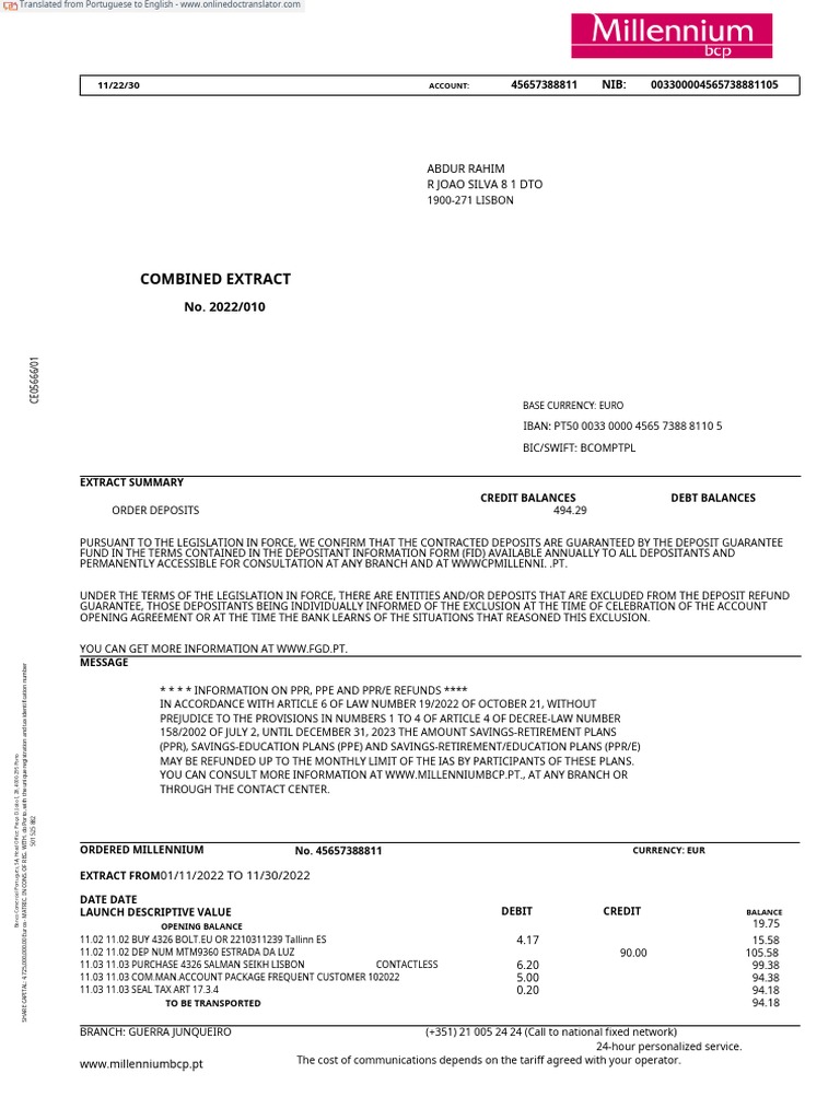 Combined Account Statement Summary | PDF | Insurance | Financial Services