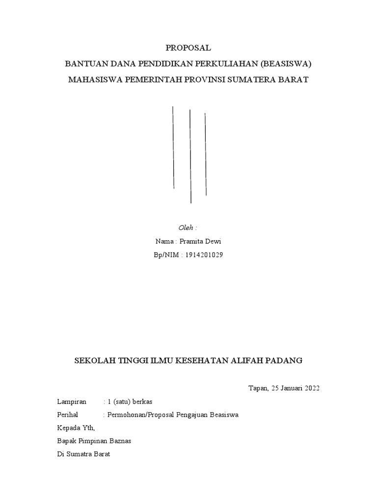 PROPOSAL Beasiswa (1) - 1 | PDF