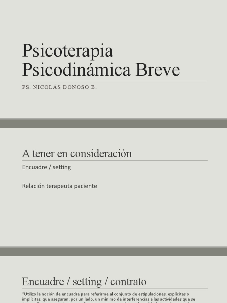 Psicoterapia Breve | PDF | Psicoterapia | Ansiedad