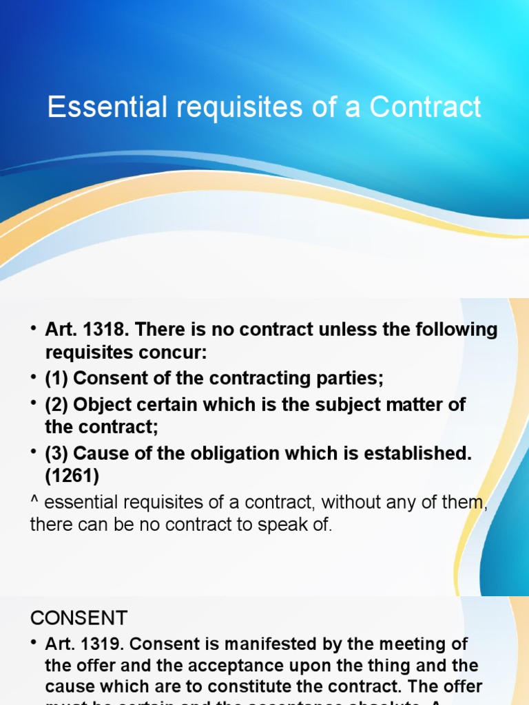 Contract Essentials Explained | PDF | Offer And Acceptance | Contract Law