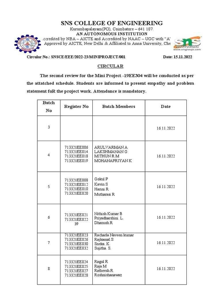 Circular For Internship Review | PDF | Cinema Of India | Tamil Cinema
