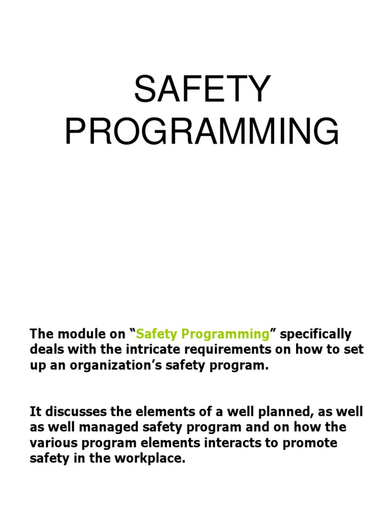 SSK Safety Programming | PDF | Safety | Occupational Safety And Health