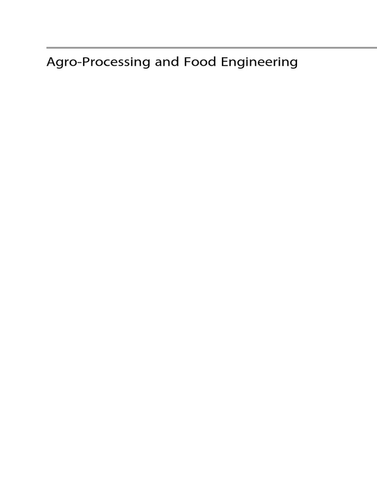 Agro-Processing and Food Engineering | PDF | Understanding | Concept
