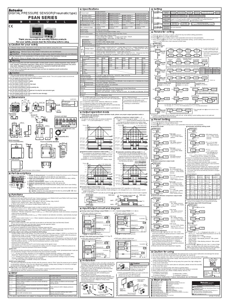Autonics Psan Series Manual | PDF | Bipolar Junction Transistor | Power ...