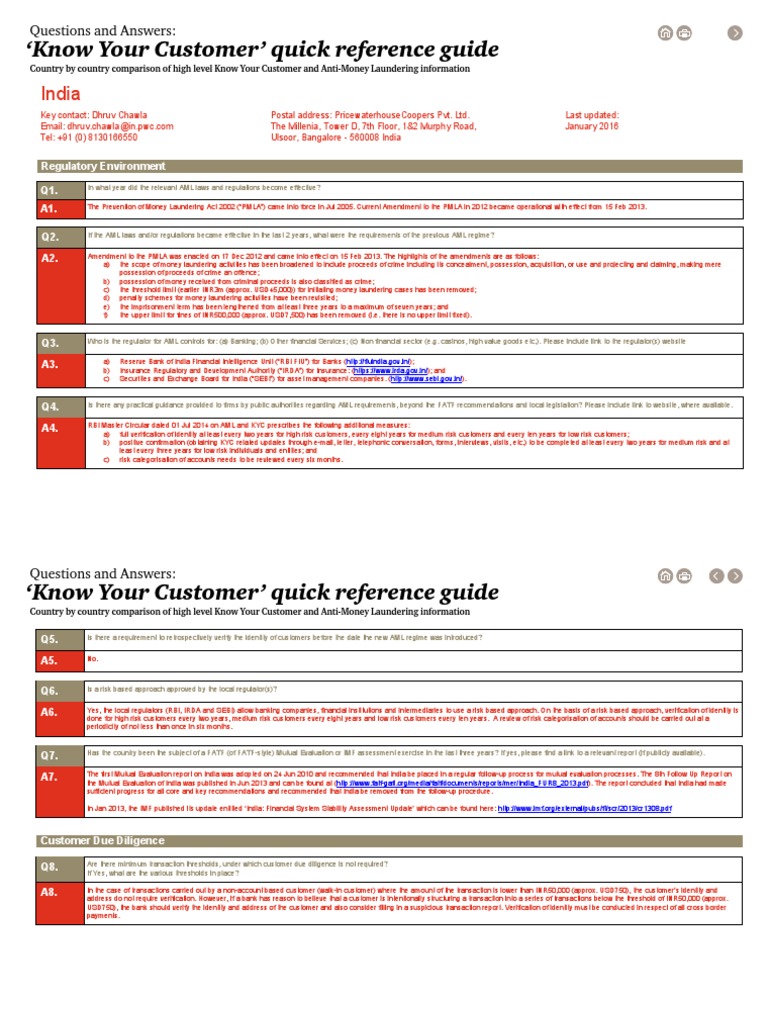 PWC India Report | PDF | Money Laundering | Banks
