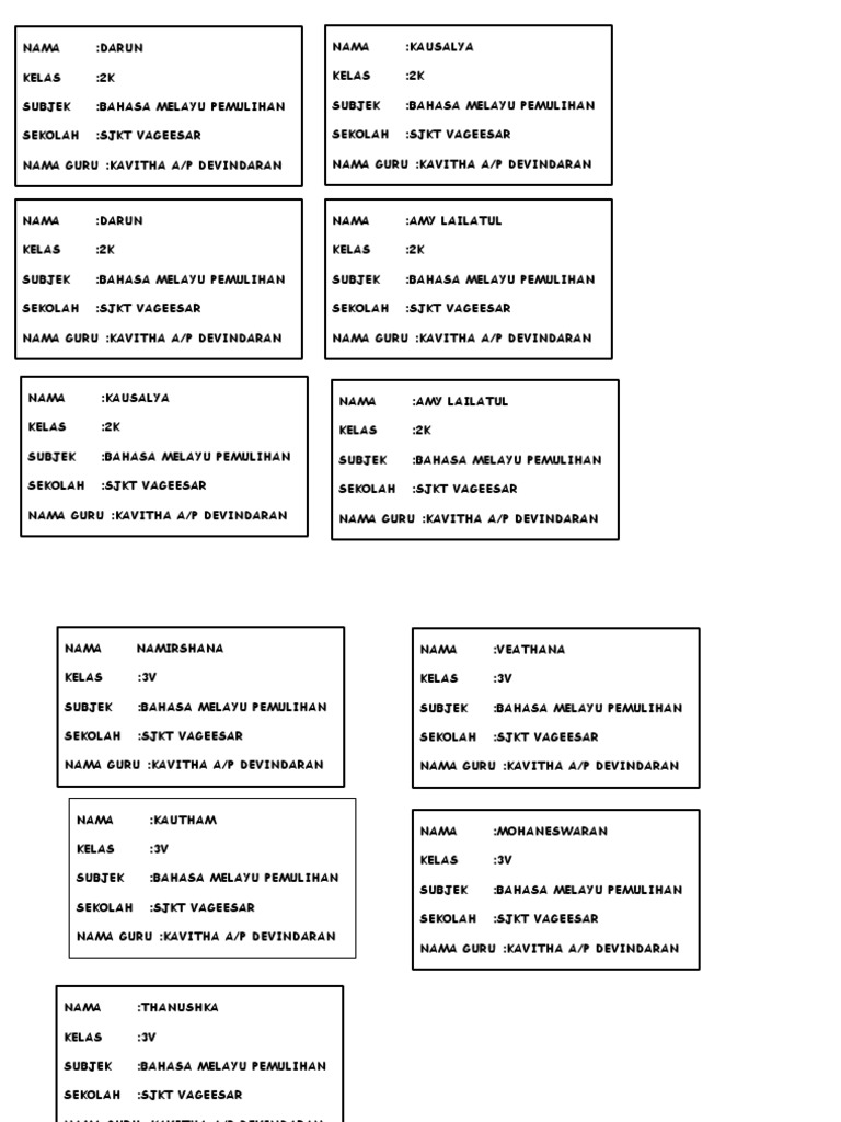 Label Buku Murid | PDF