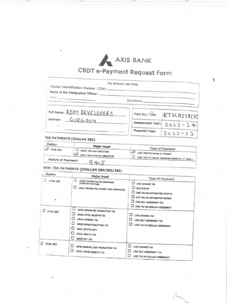 TDS Form Formet | PDF