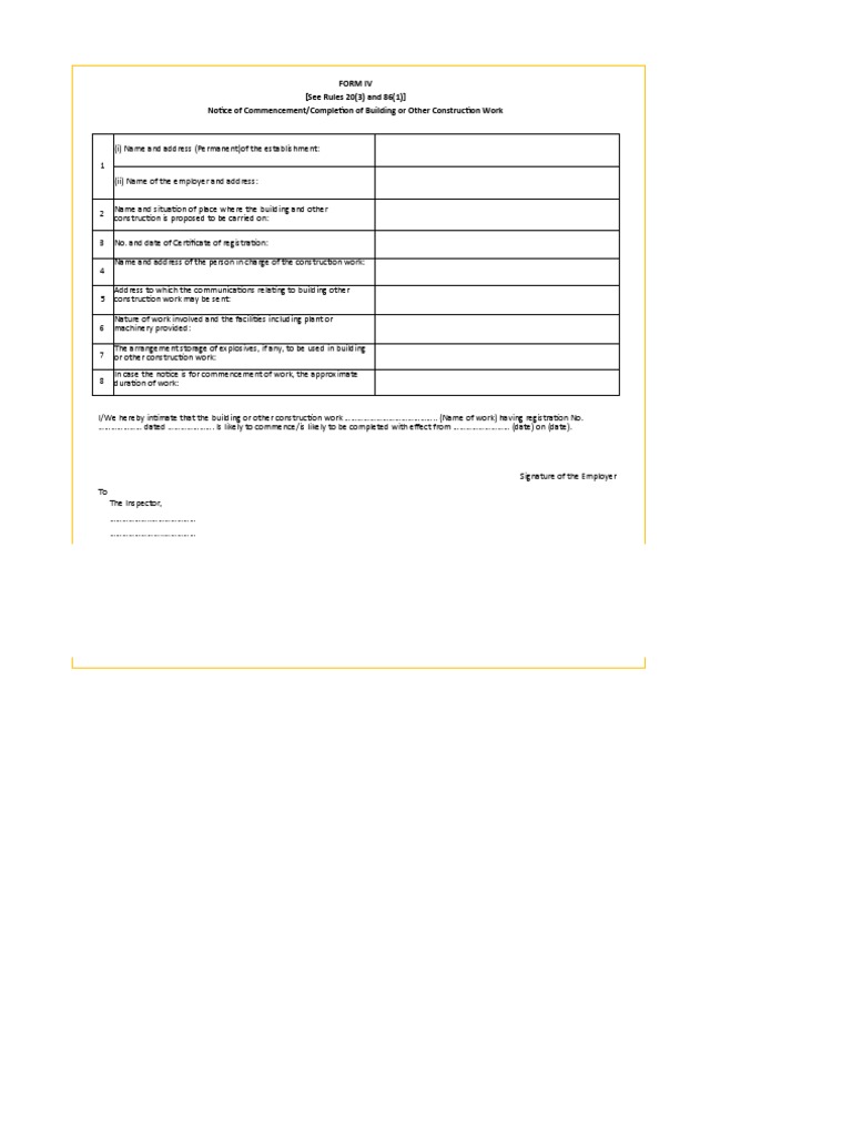 Notice of Commencement Template | PDF