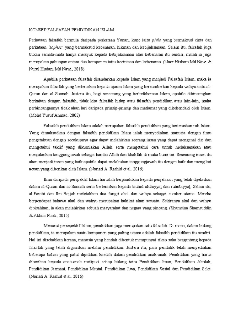 Konsep Falsafah Pendidikan Islam Pdf