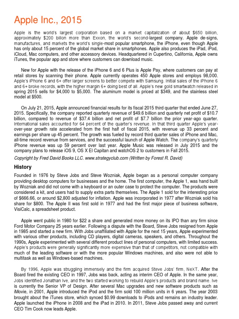 Apple Inc. Case2 | PDF | Apple Inc. | Lenovo