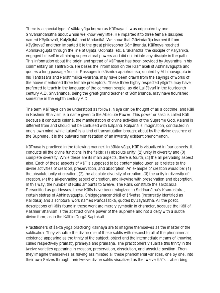 12 Kalis and Shaktopaya by Parameshvarananda | PDF | Indian Philosophy ...