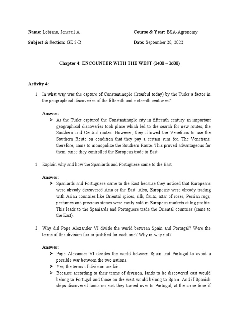 GE2 Lobiano Activity4 | PDF | Luzon | Age Of Discovery GE2 Lobiano Activity4 | PDF | Luzon | Age Of Discovery