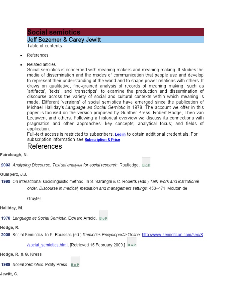 Social Semiotics | PDF | Semiotics | Cognitive Science