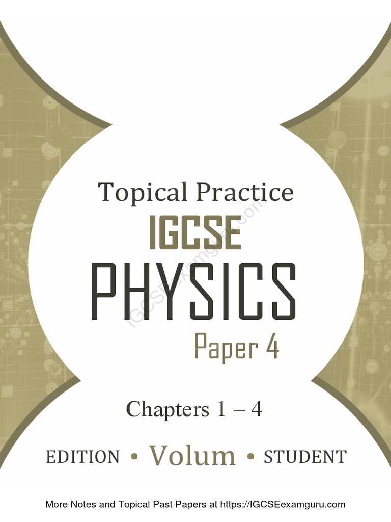 IGCSE Topical Past Papers Physics P4 C1 - C4 | Download Free PDF | Acceleration | Force