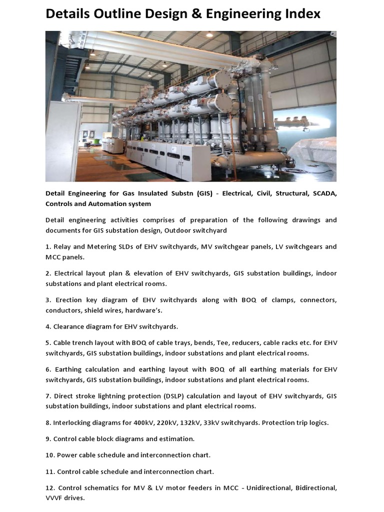 Details-Design & Engineering - Index | PDF | Electrical Substation | Transformer