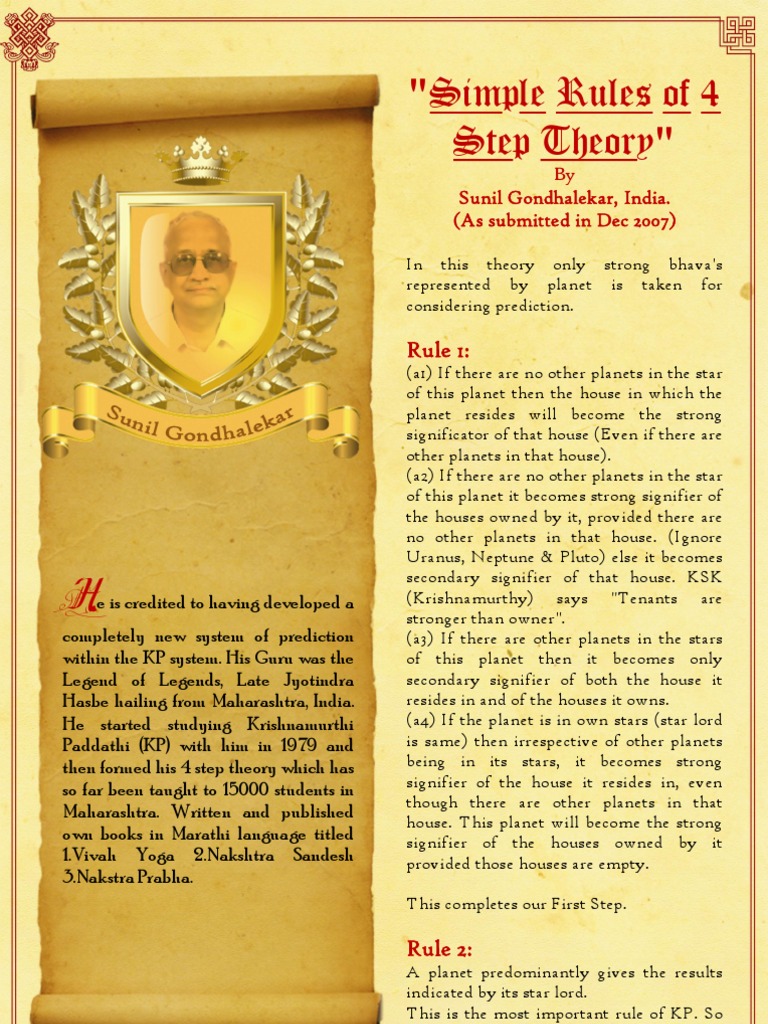 "Simple Rules of 4 Step Theory": Rule 1 | PDF | Astronomy | Planetary ...