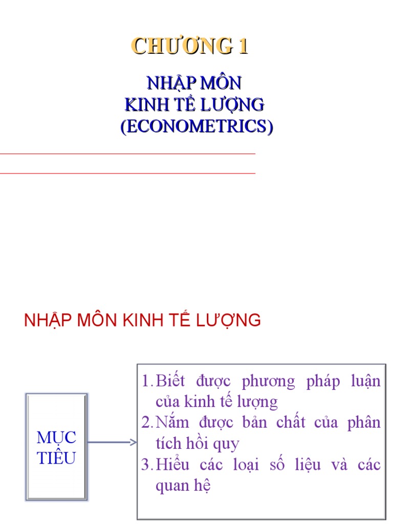 Chuong 1 - Nhap Mon Kinh Te Luong | PDF
