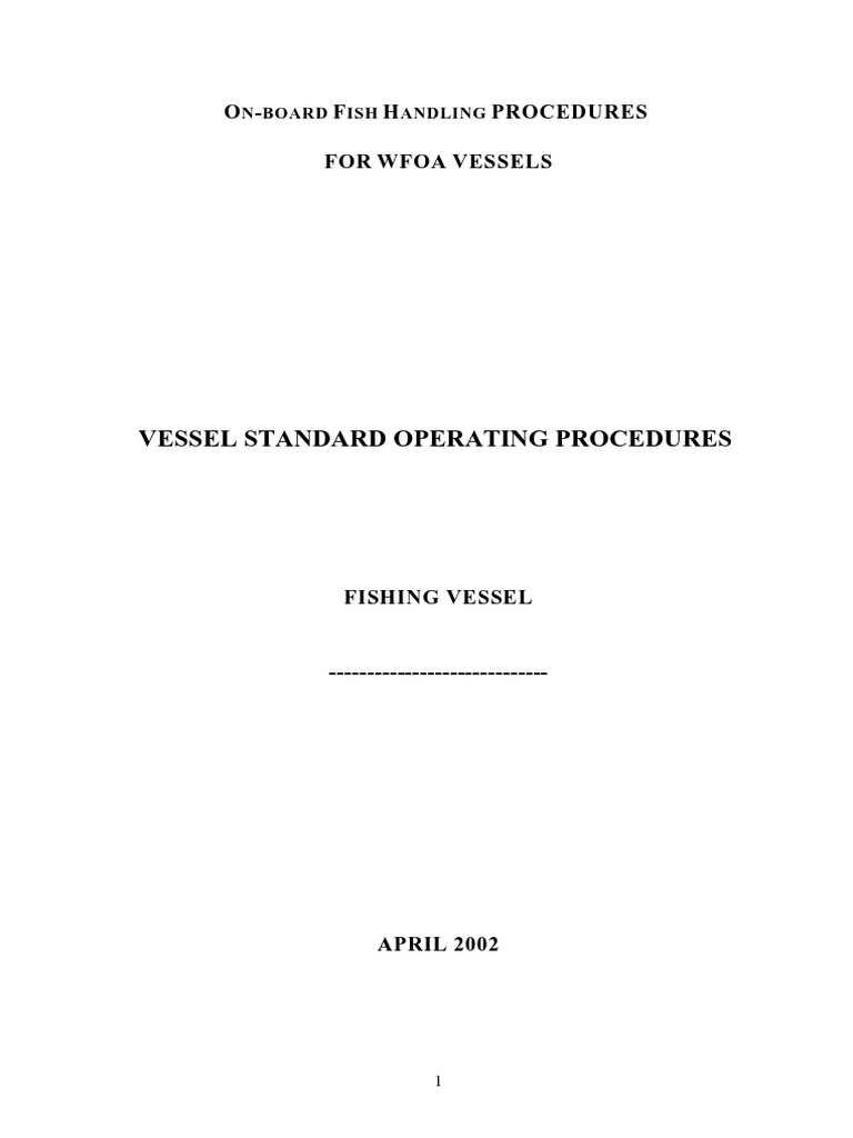 Fish Handling Procedures for Vessels | PDF | Refrigerator | Hygiene
