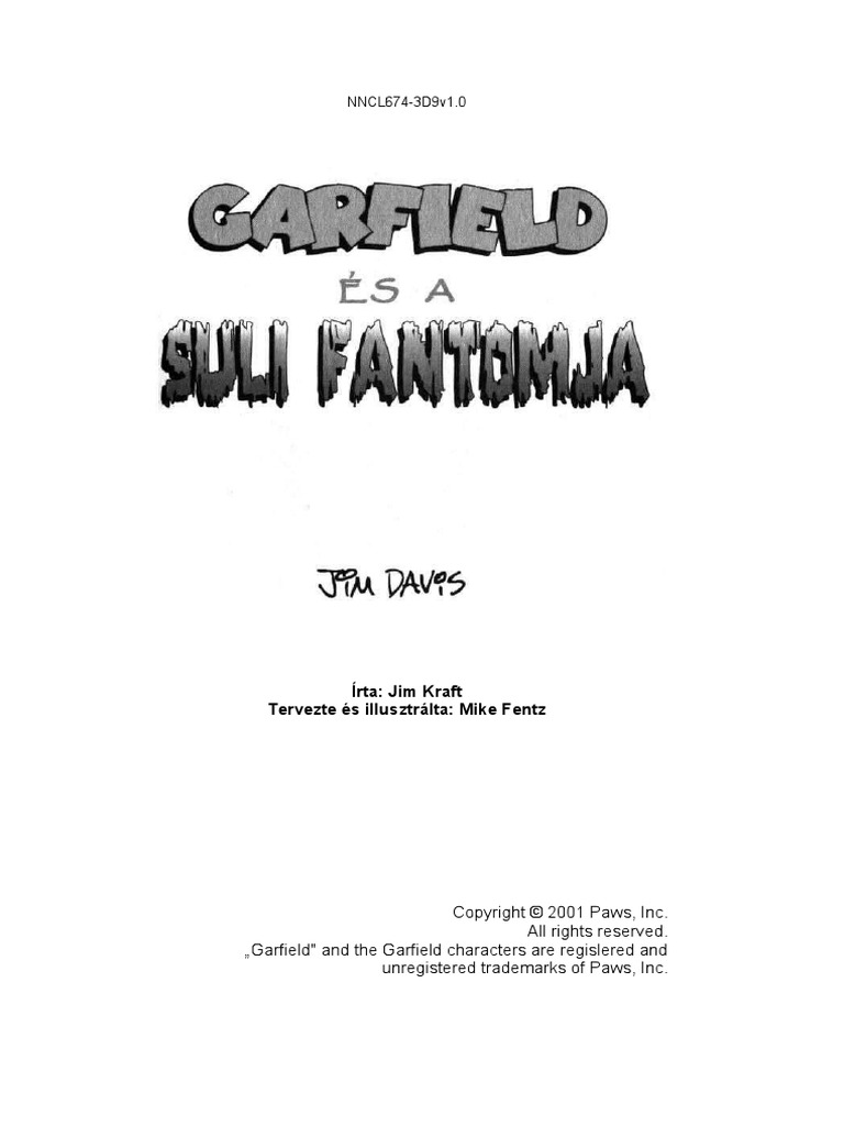 Garfield Es A Suli Fantomja | PDF