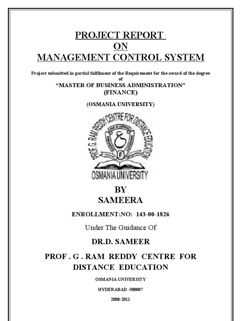 Management Control System | PDF | System | Strategic Management
