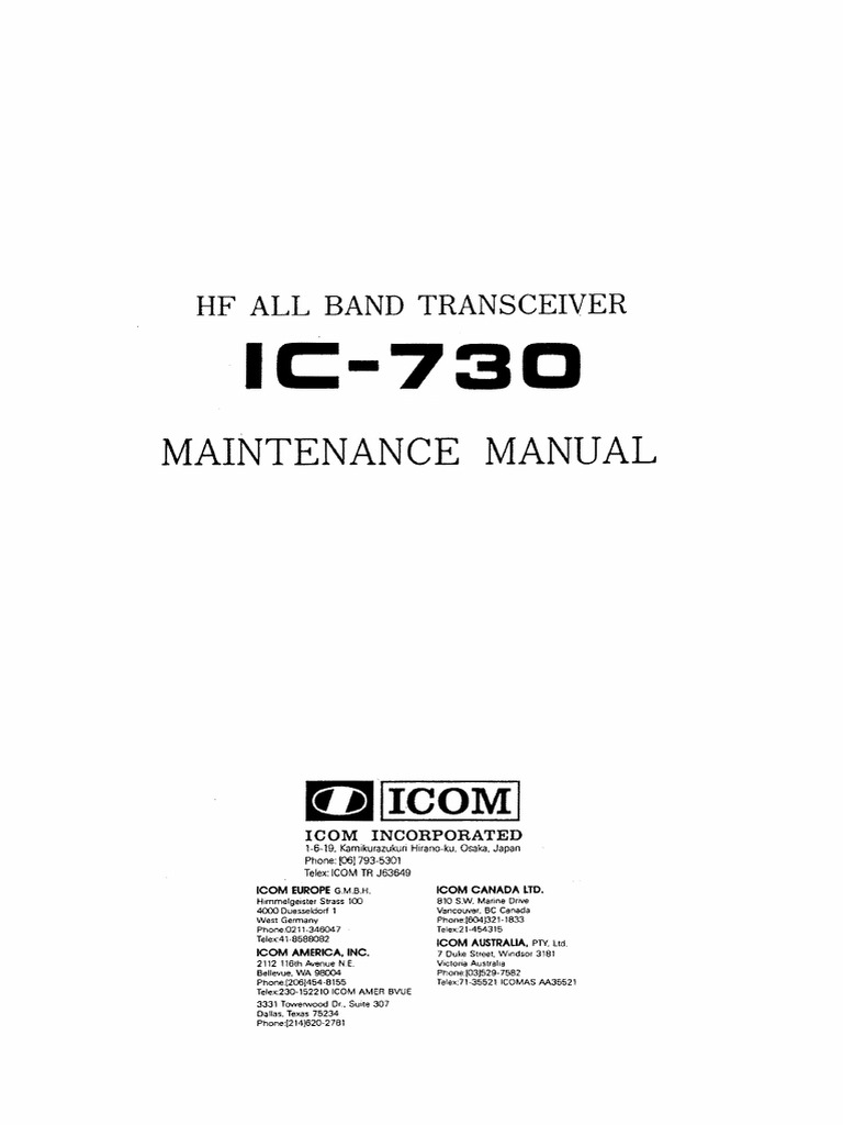 Icom Ic-730 - SM | PDF