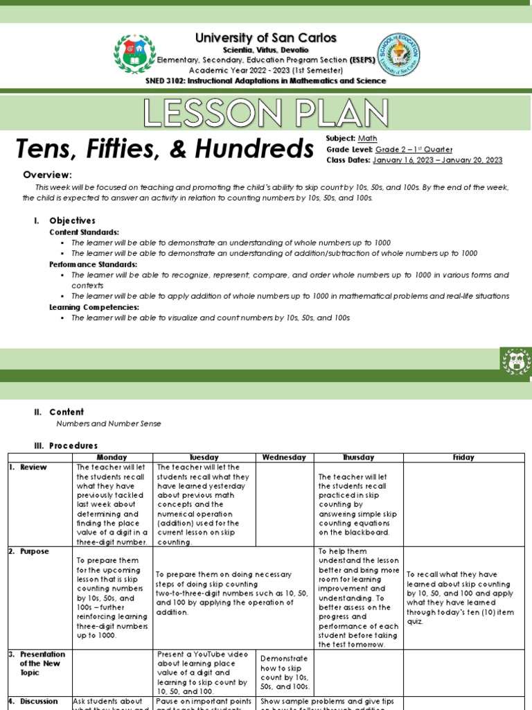 Sned 3102 - Bendebel - Final Lesson Plan | Download Free PDF | Learning ...