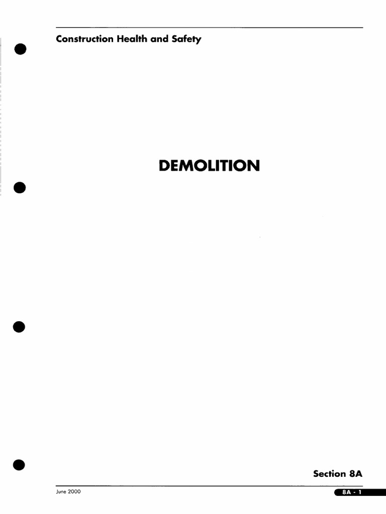 Demolition | PDF | Demolition | Occupational Safety And Health
