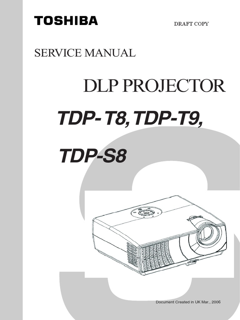 Toshiba tdp-t8 t9 s8 SM | PDF | Electrical Connector | Display Resolution