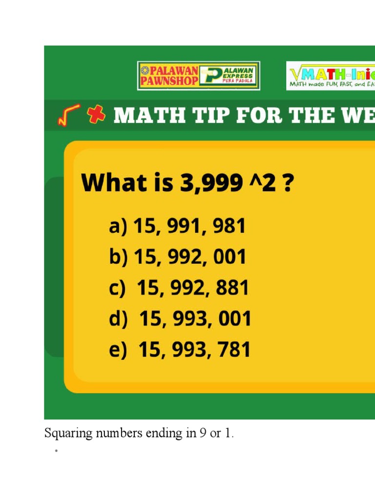 Vedic Math Archive | PDF | Square Root | Mathematics