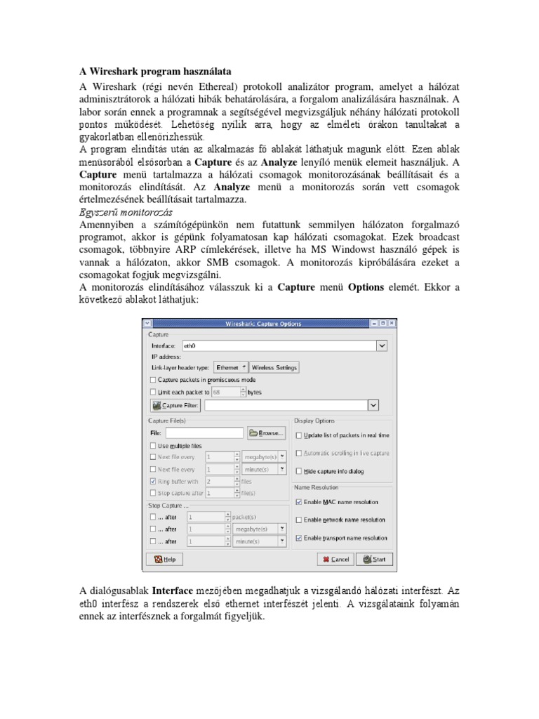 A Wireshark Program Használata Capture Analyze Capture Analyze Capture ... A Wireshark Program Használata Capture Analyze Capture Analyze Capture ...