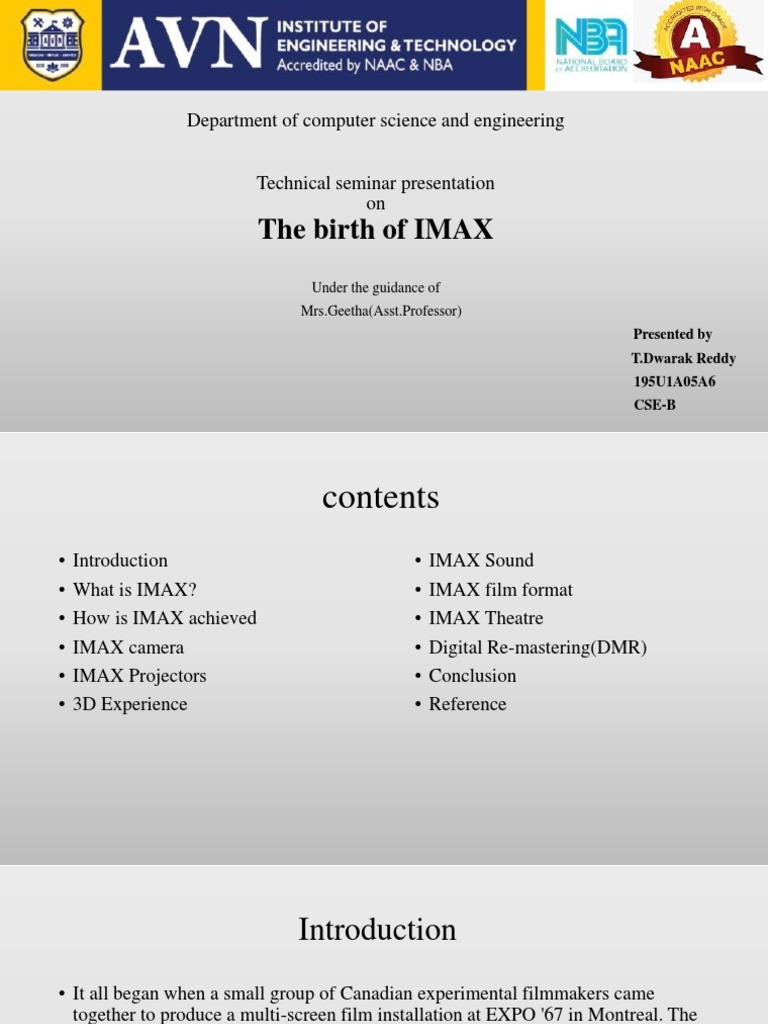 The Birth of Imax Org | PDF | Camera | 3 D Film