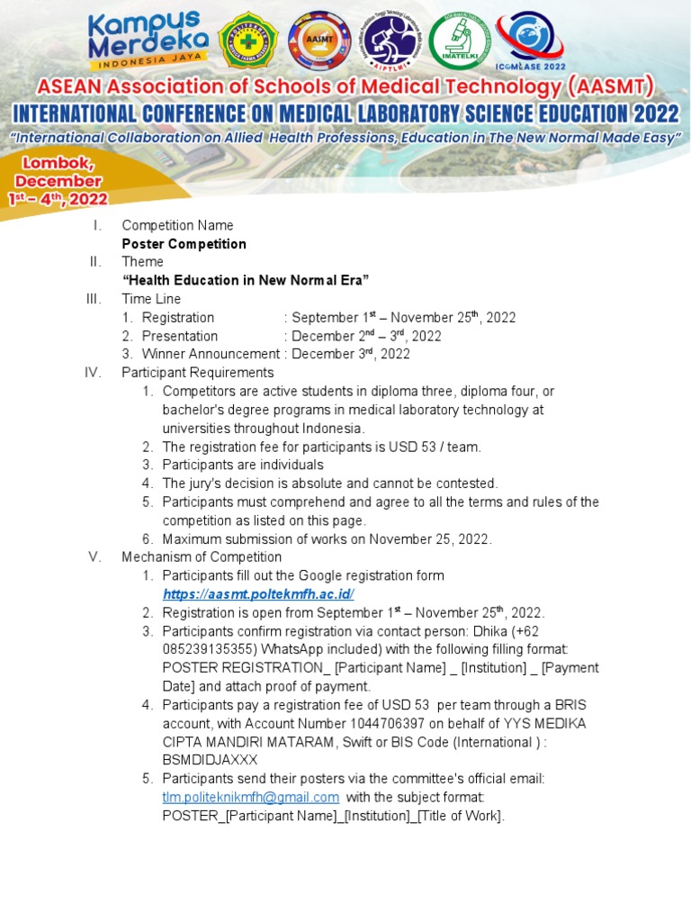 Guidelines Of Poster Competition Pdf