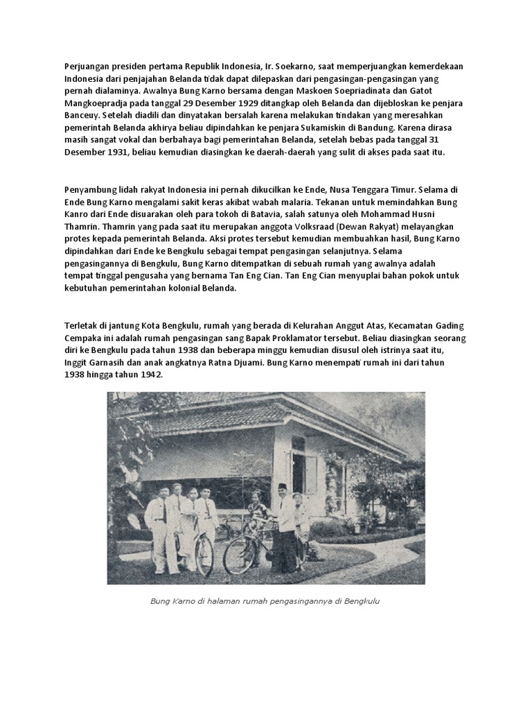 Rumah Pengasingan Bengkulu | PDF