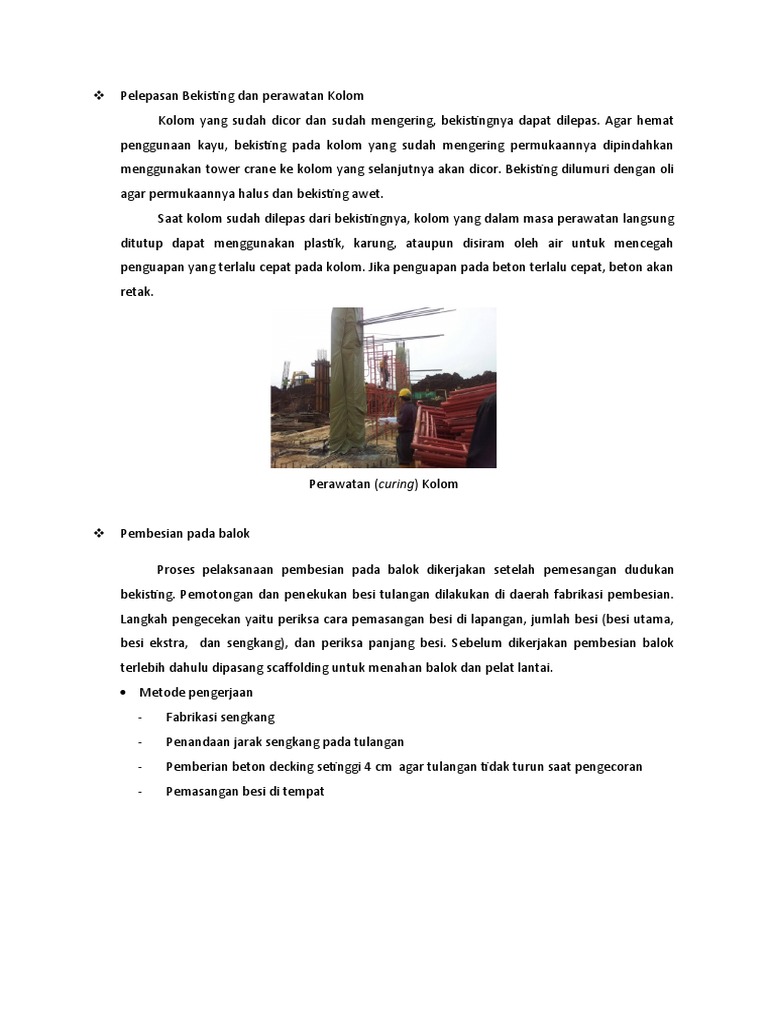 Panduan Bekisting & Pembesian | PDF