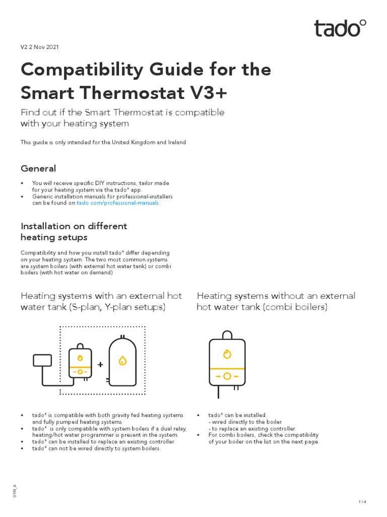 Smart Thermostat - Compatibility Guide - EN - V21 | PDF | Thermostat ...