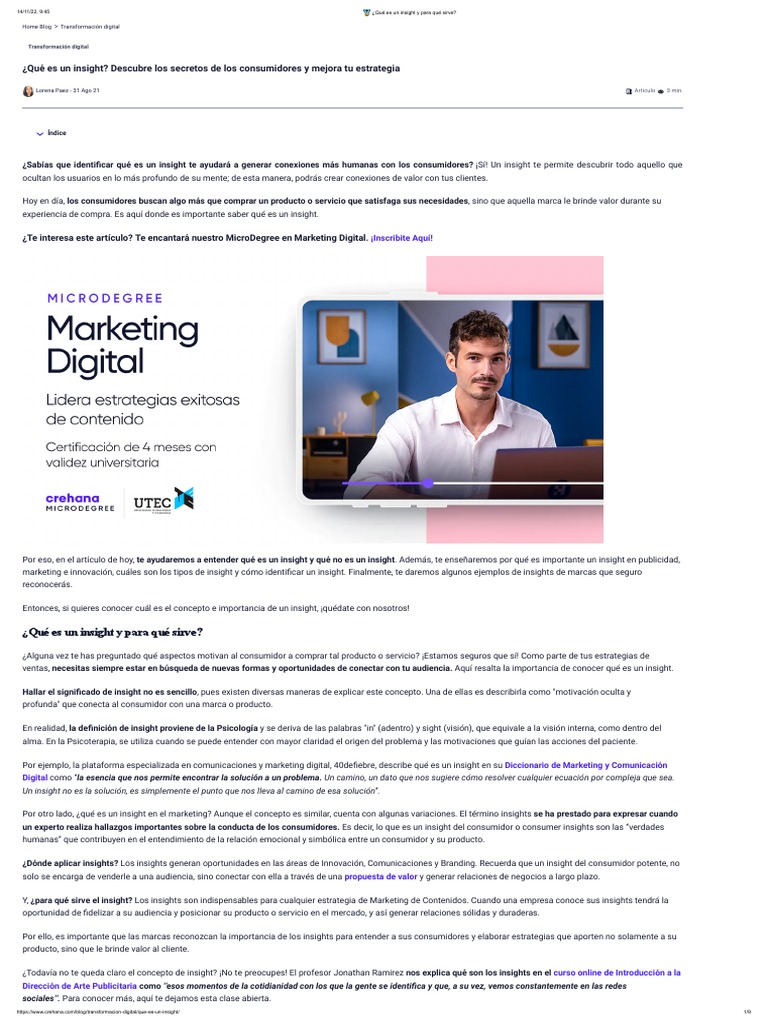 Qué Es Un Insight y para Qué Sirve | PDF | Marketing | Marca