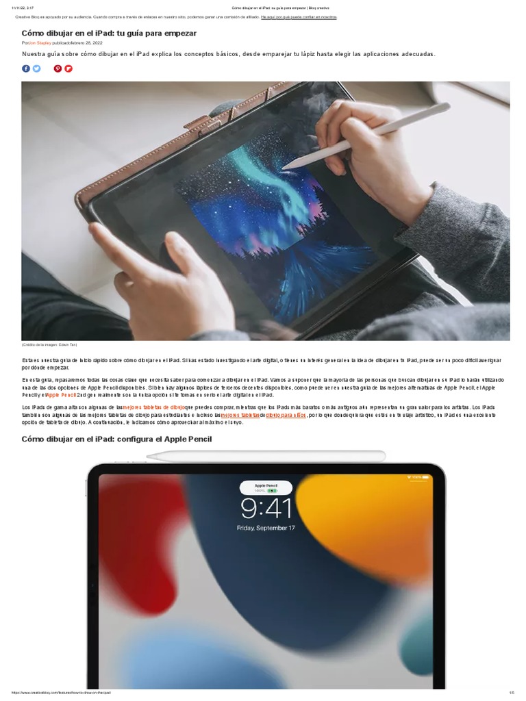 Cómo Dibujar en El Ipad - Su Guía para Empezar - Bloq Creativo | PDF ...