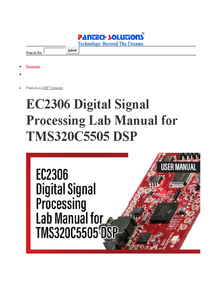 DSP Manual | PDF | Electrical Engineering | Electronics