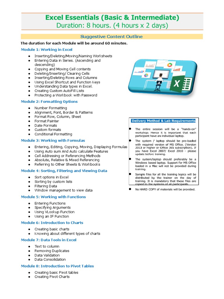Excel Essentials (Basic & Intermediate) | PDF Excel Essentials (Basic & Intermediate) | PDF