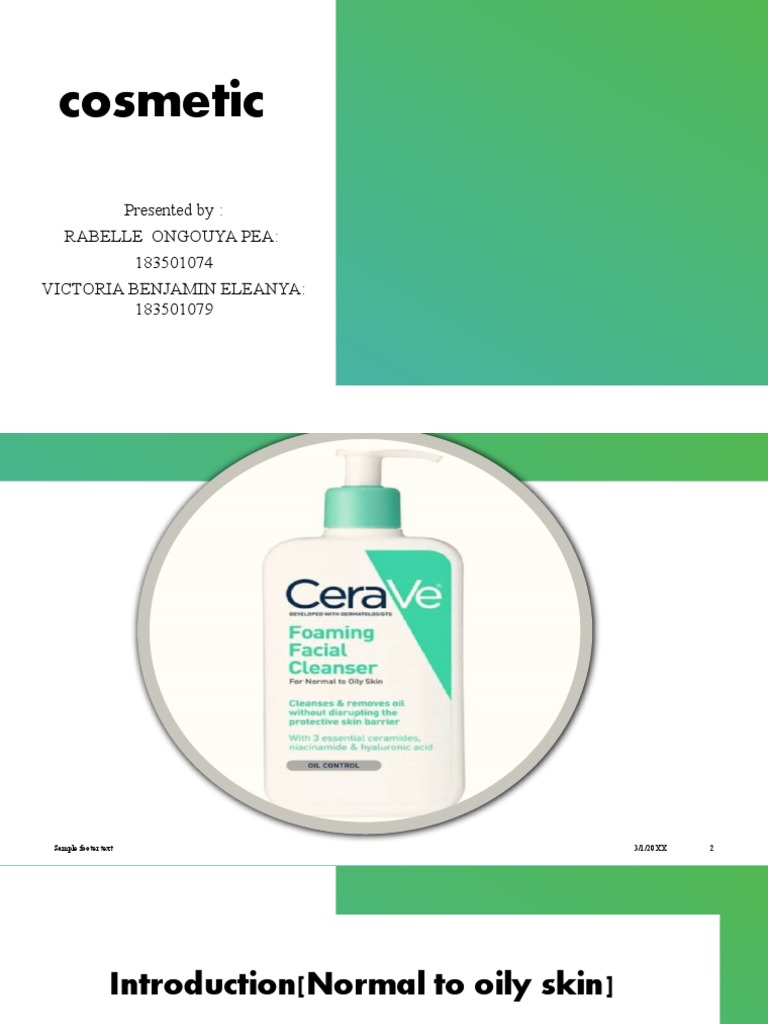 Cosmetic Presentation | PDF | Chemical Compounds | Products Of Chemical ...